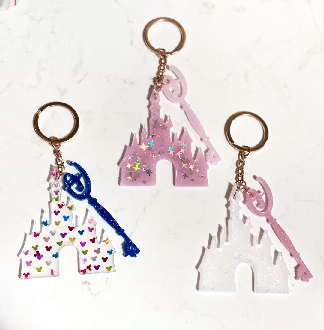 Disney Castle Magic Key Bag Charm/keychain - Etsy