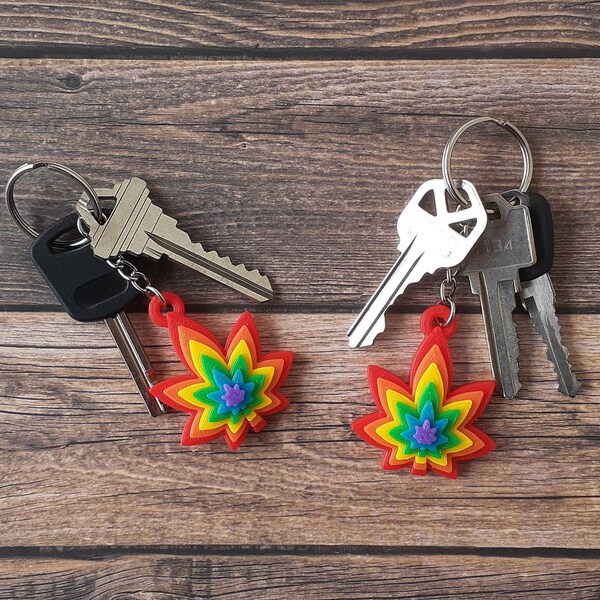 3d Printed Weed Keychain - Etsy