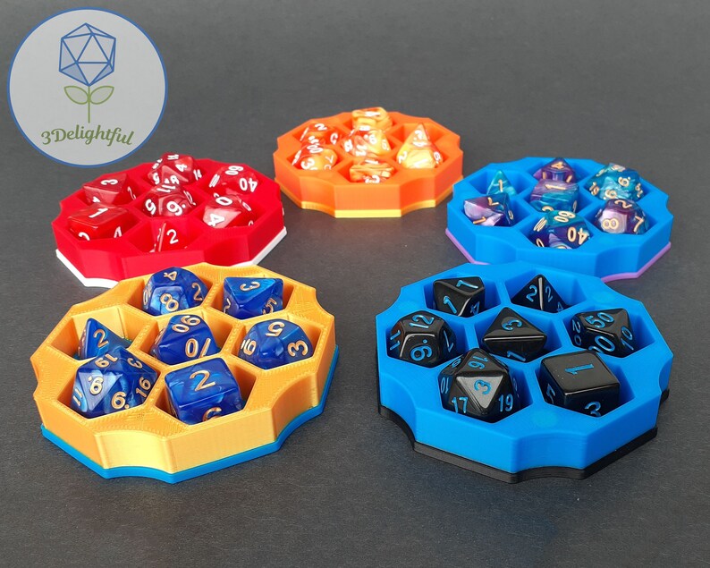 Custom Dice Box Two-colour Magnetic 3D Printed Dice Holder - Etsy