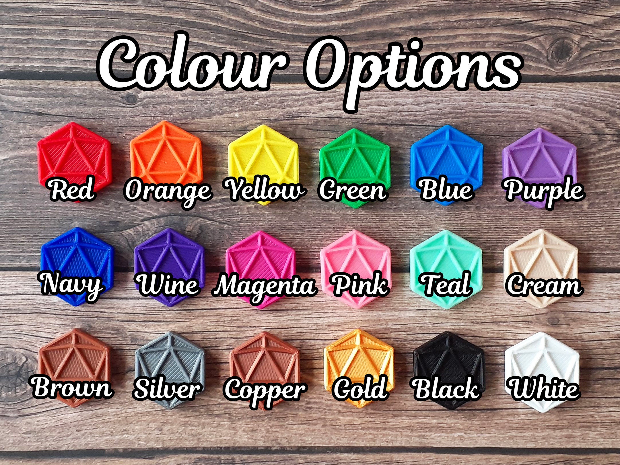 RPG Dice Magnet Personalized Colors Gift for Dnd Players or | Etsy