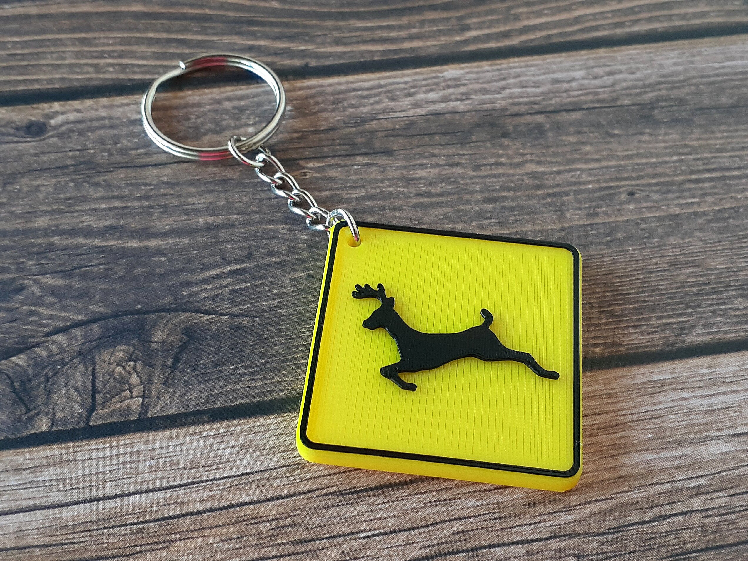 Deer Crossing Keychain, Warning Sign, Cottagecore - Etsy