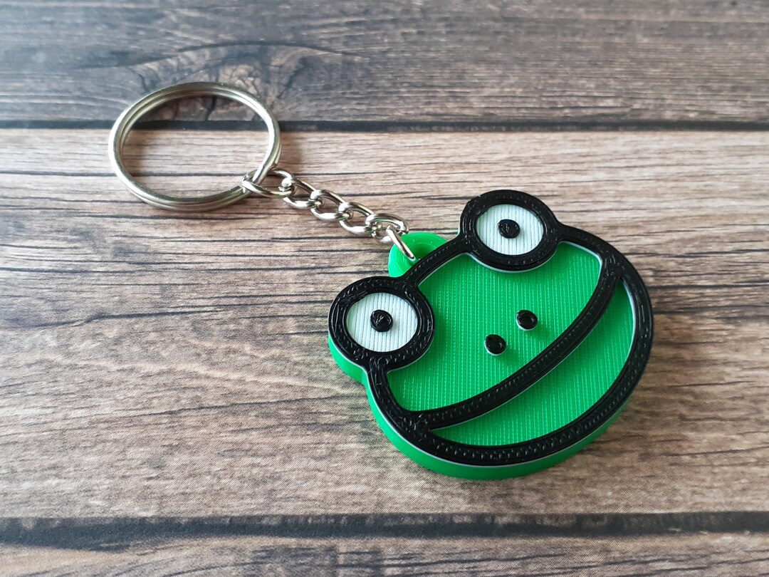 Frog Keychain, 3D Printed, Unique Cute Froggy Keyring - Etsy