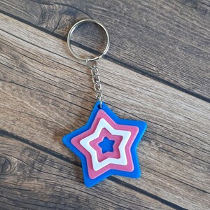 Trans Pride Star Keychain, 3D Printed, LGBTQ+, Subtle Pride - Etsy