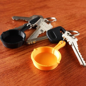 Mini Pan Keychain - Cute Skillet Charm, Foodie Gift, 3D Printed Kitchen ...