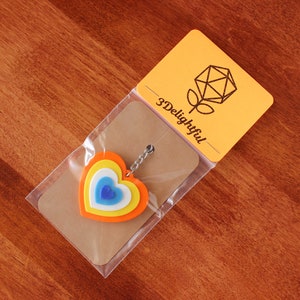 Aroace Pride Heart Keychain, 3D Printed, LGBTQ+, Subtle Pride ...