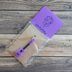 Ukulele Keychain, Personalized Colours, 3D Printed, Uke Gift for ...