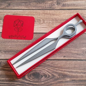 Hair Stylist Scissor Hair Pins, Set of 2, Personalized Gift, Thick or ...