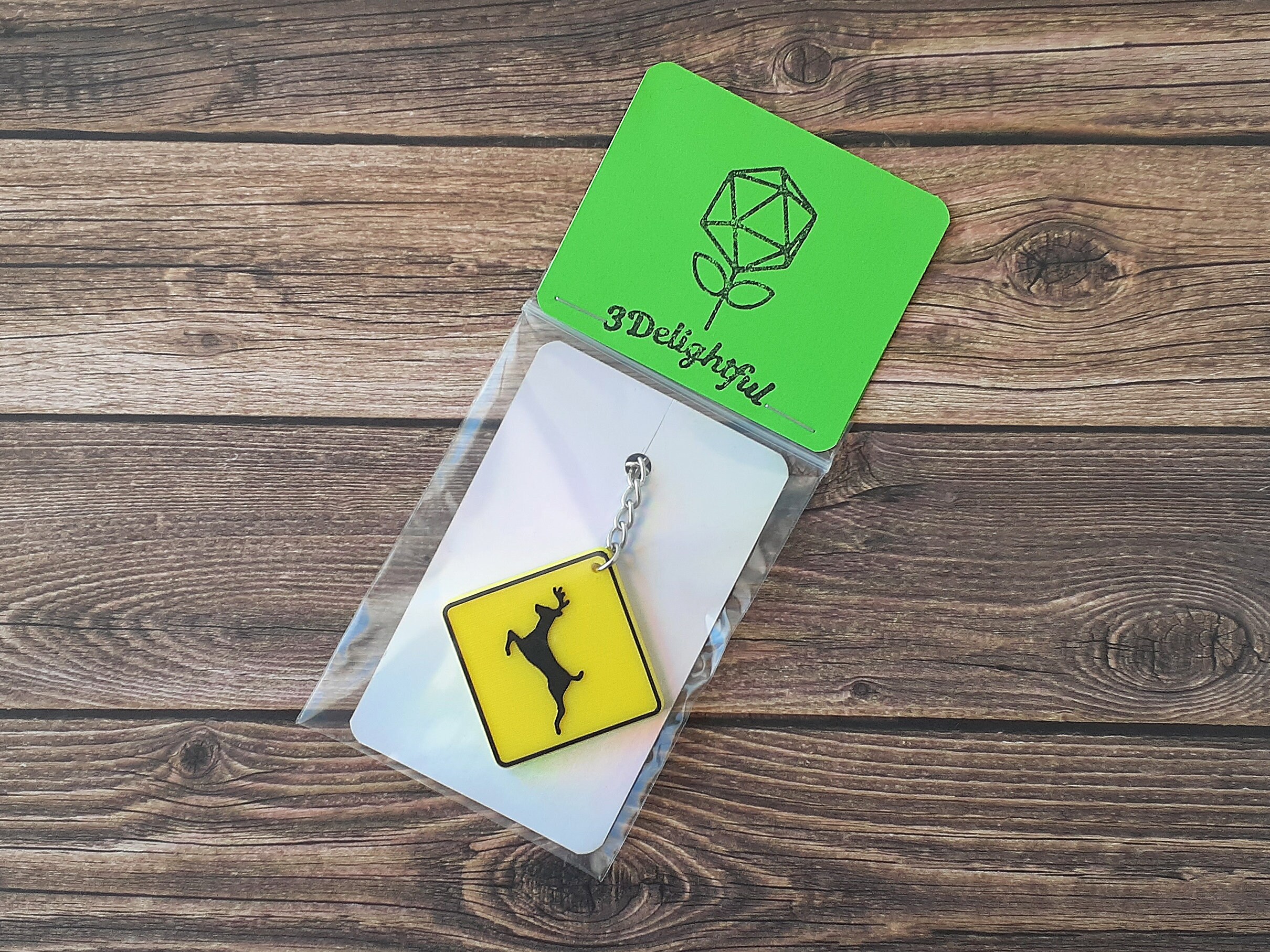 Deer Crossing Keychain, Warning Sign, Cottagecore - Etsy