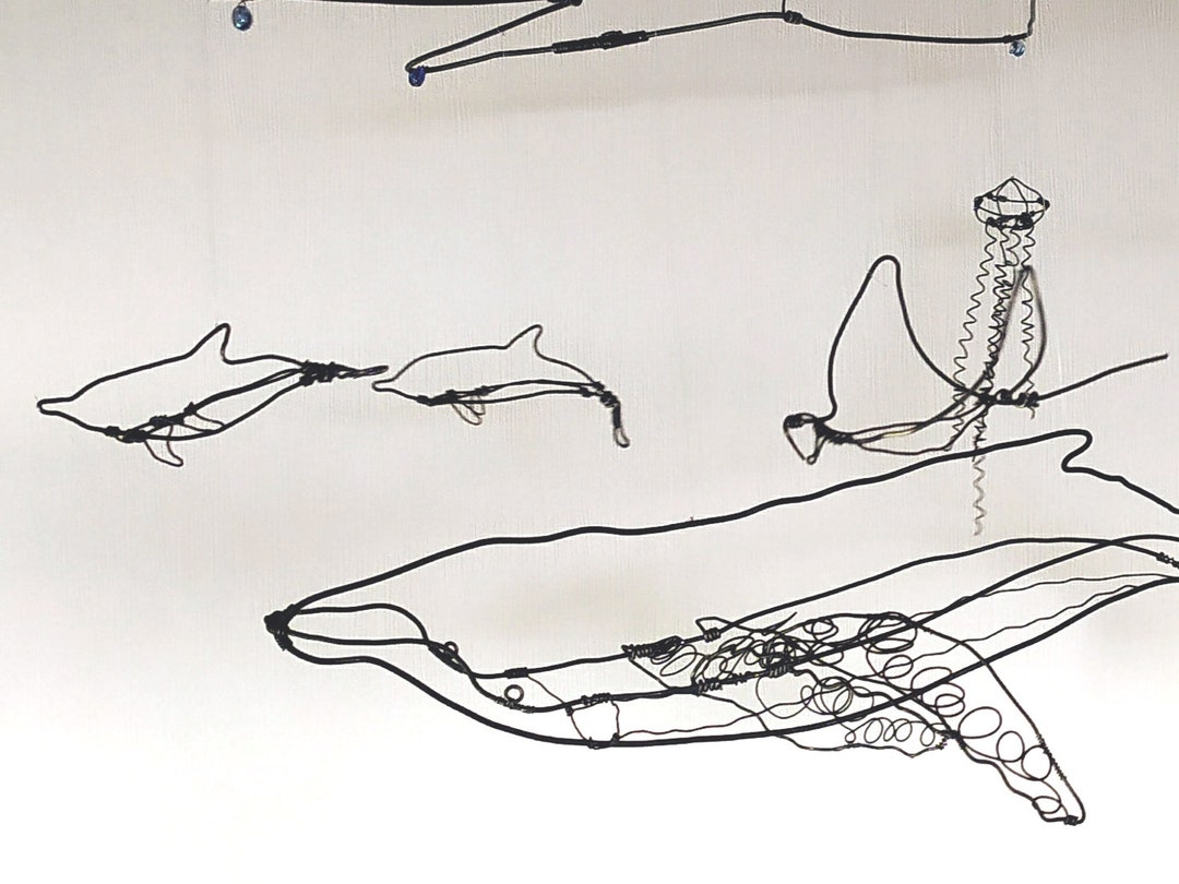 Whales Sculpture sea Animals Art Wire Sculpture Whales - Etsy