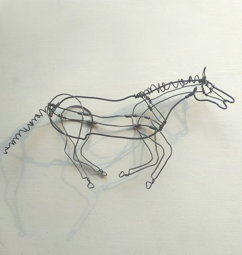 Horse Sculpture, Horse Art, Wire Sculpture, Horse Metal Art, - Etsy