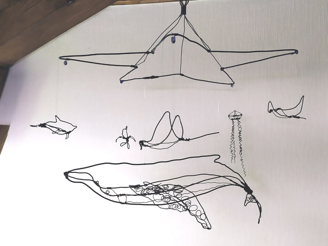 Whales Sculpture sea Animals Art Wire Sculpture Whales - Etsy