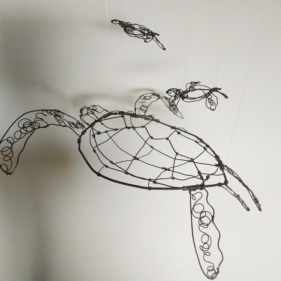 Sea Turtles Sculpture, Sea Turtle Art, Wire Sculpture, Sea Turtles ...