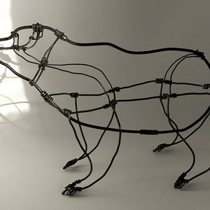 Bear Sculpture, Bear Art, Wire Sculpture, Bear Metal Art, Wire Wildlife ...