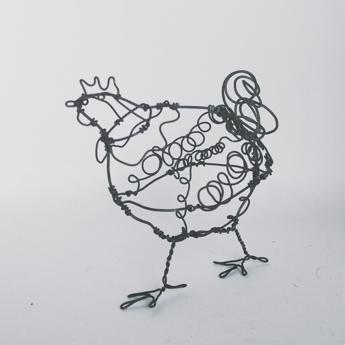 Hen Sculpture Sheep Art Wire Sculpture Hen Metal Art Farm - Etsy
