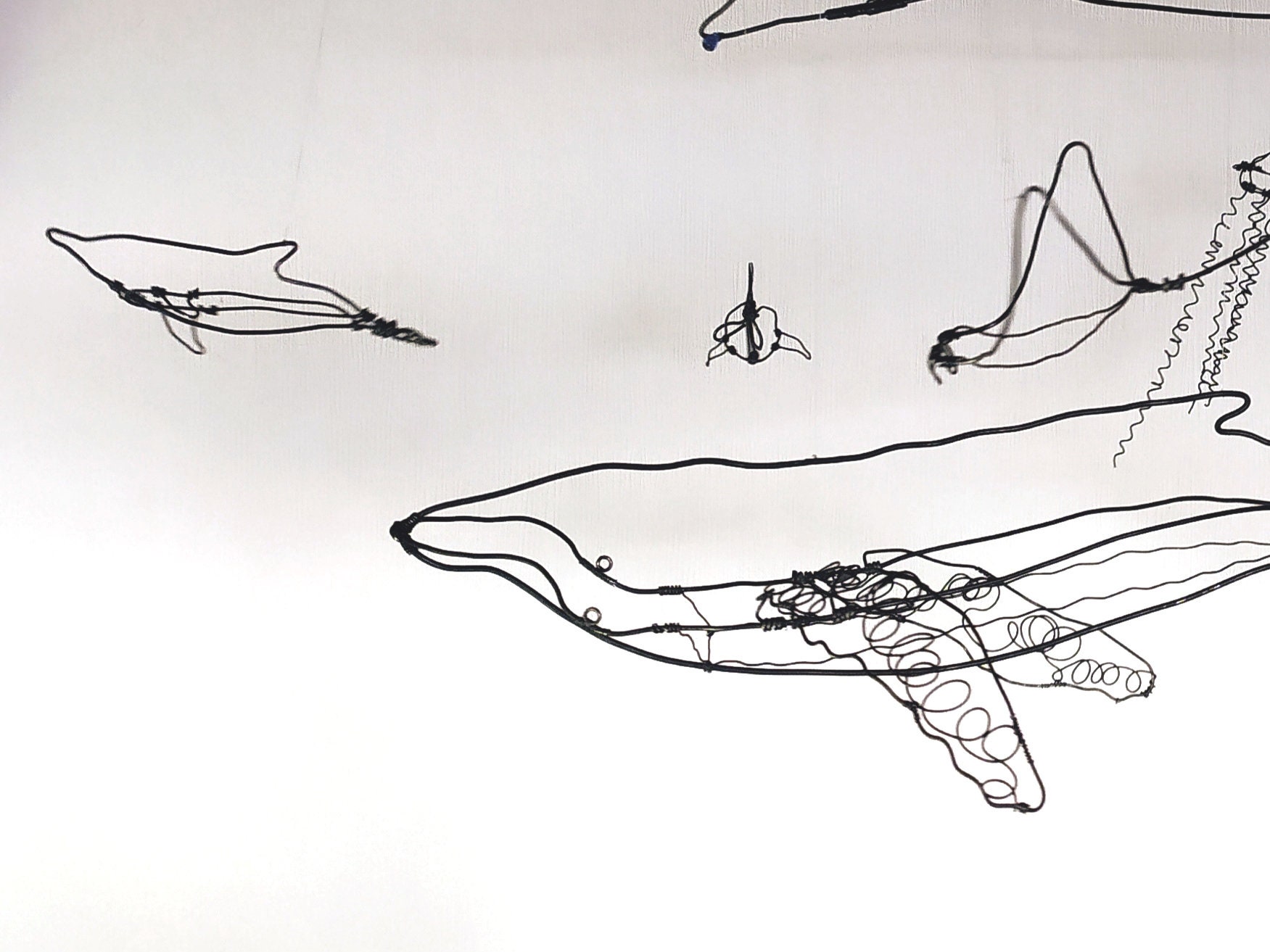 Whales Sculpture sea Animals Art Wire Sculpture Whales - Etsy