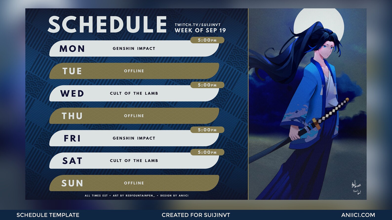 Full Twitch Stream Package Custom Commissions Vtuber Graphics Overlays ...