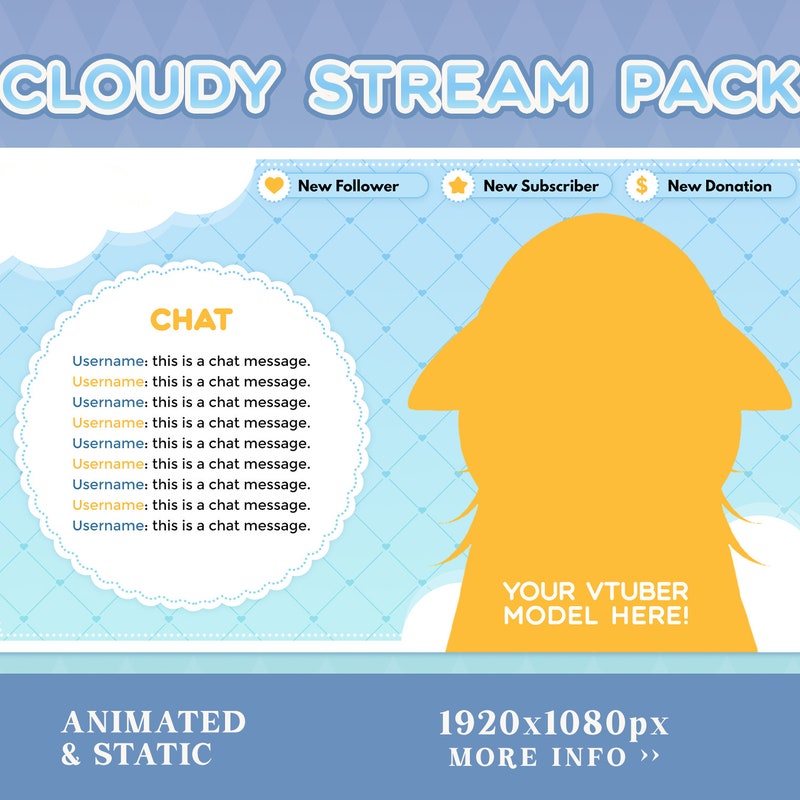 Vtuber Overlay - Etsy