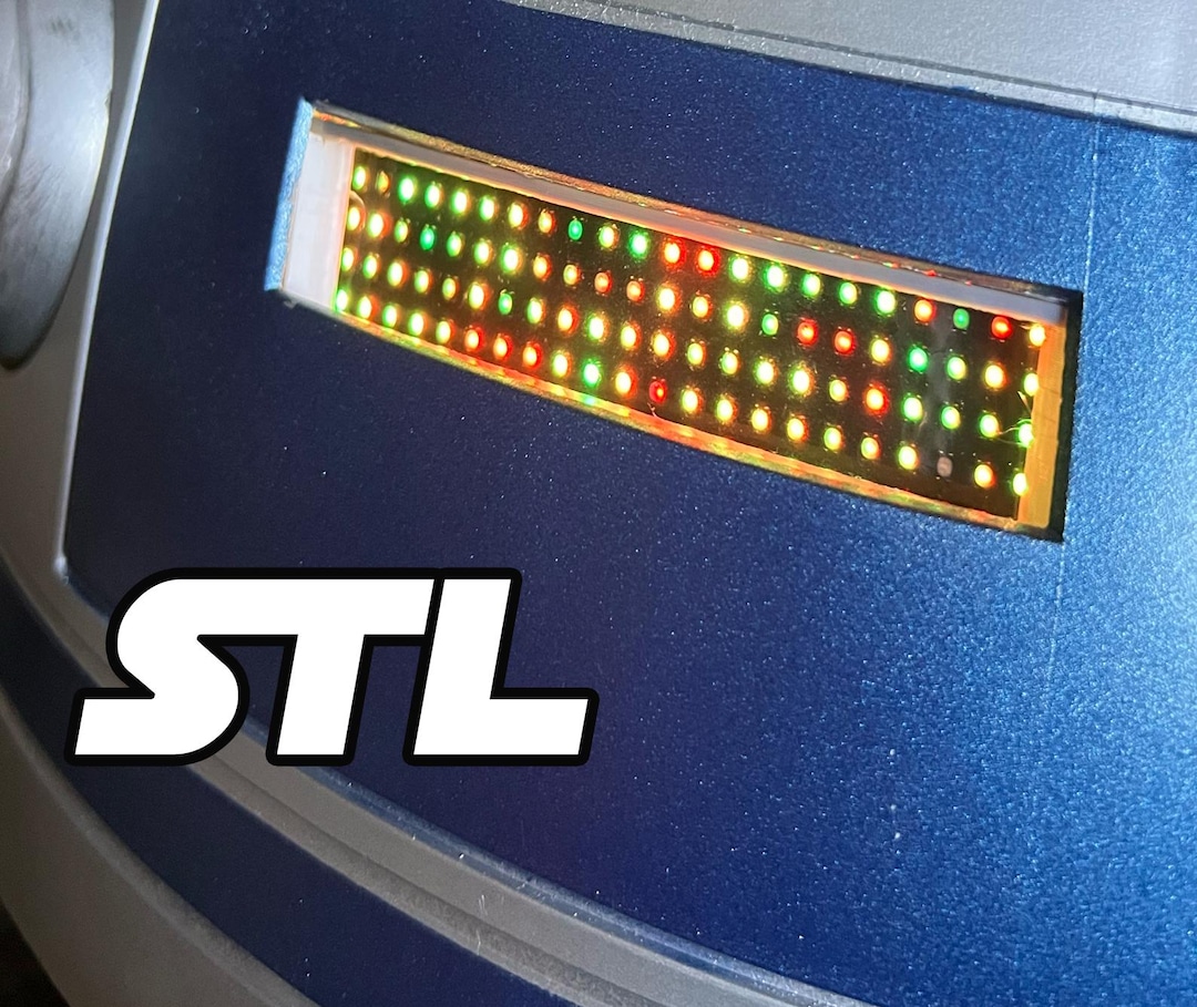STL - Rear Logic Window Screen Holder (to Hold Flexible LED Signs) for ...