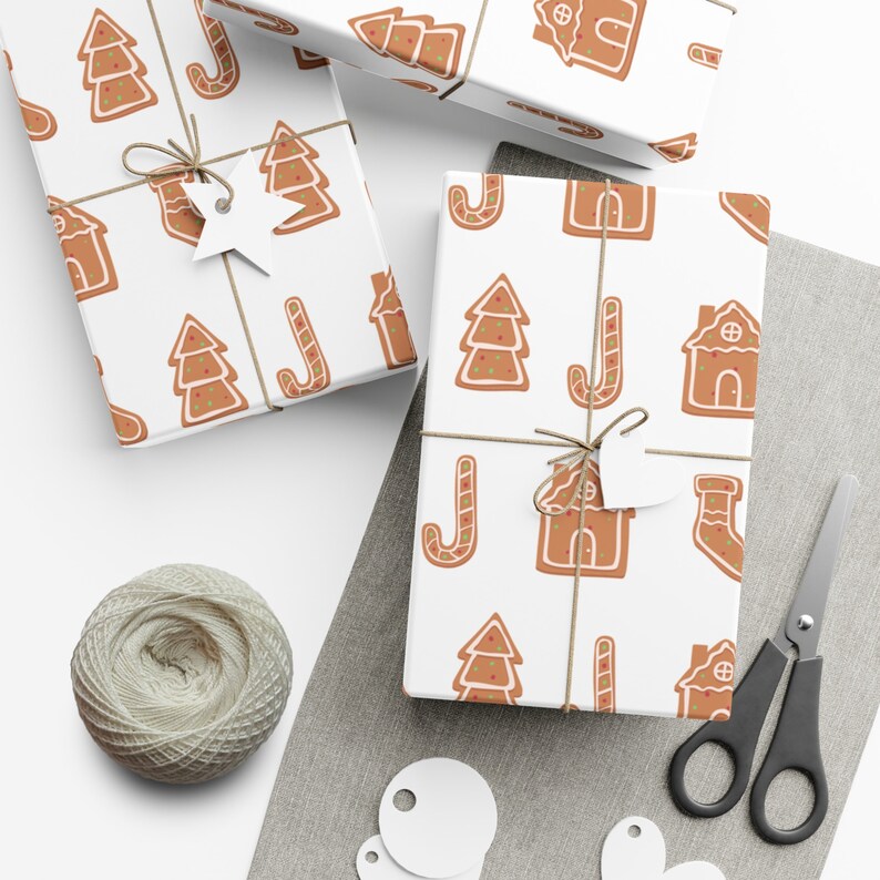 Gingerbread House Gift Wrap Papers - Etsy