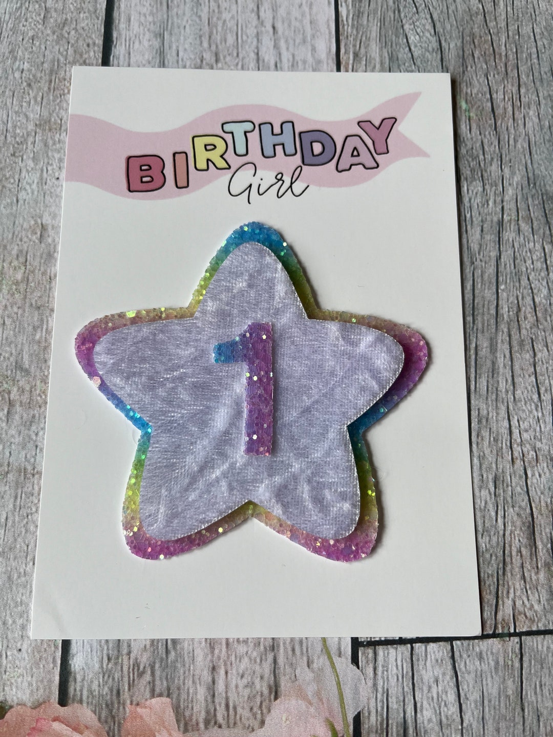 Rainbow Themed First Birthday Badge. - Etsy