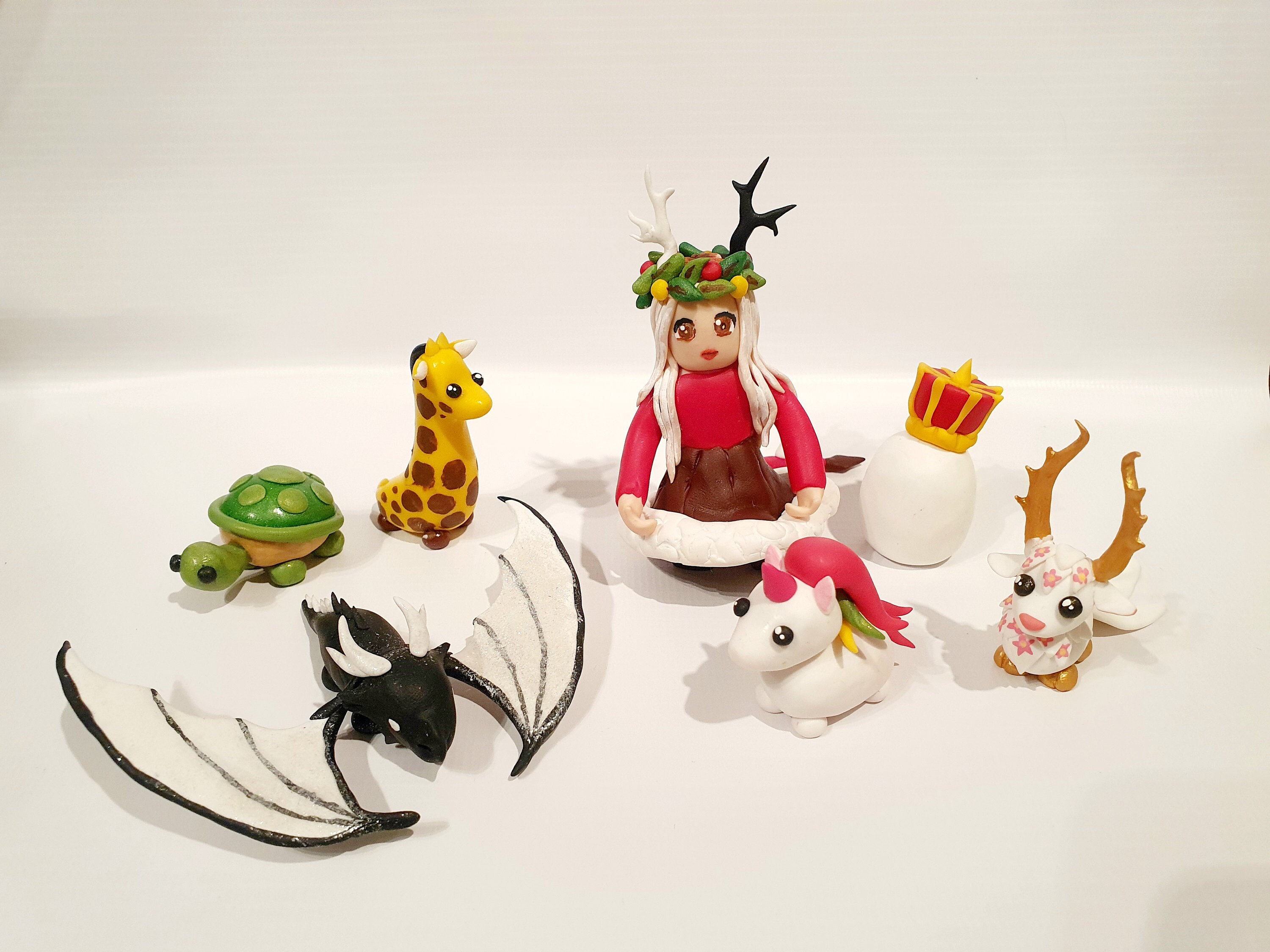 Adopt Me Pets Figures Ice Golem,snow Leopard,golden Walrus,husky,ghost ...