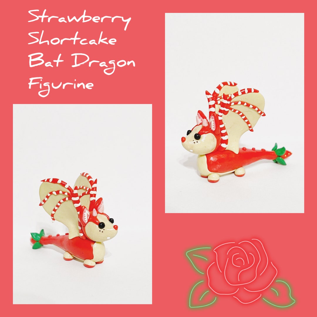 Adopt Me Strawberry Shortcake Bat Dragon Figurine - Etsy