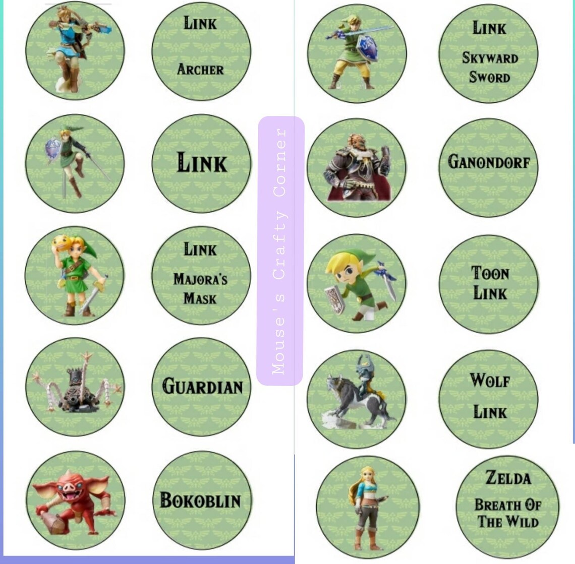 Zelda Amiibo Coin Template