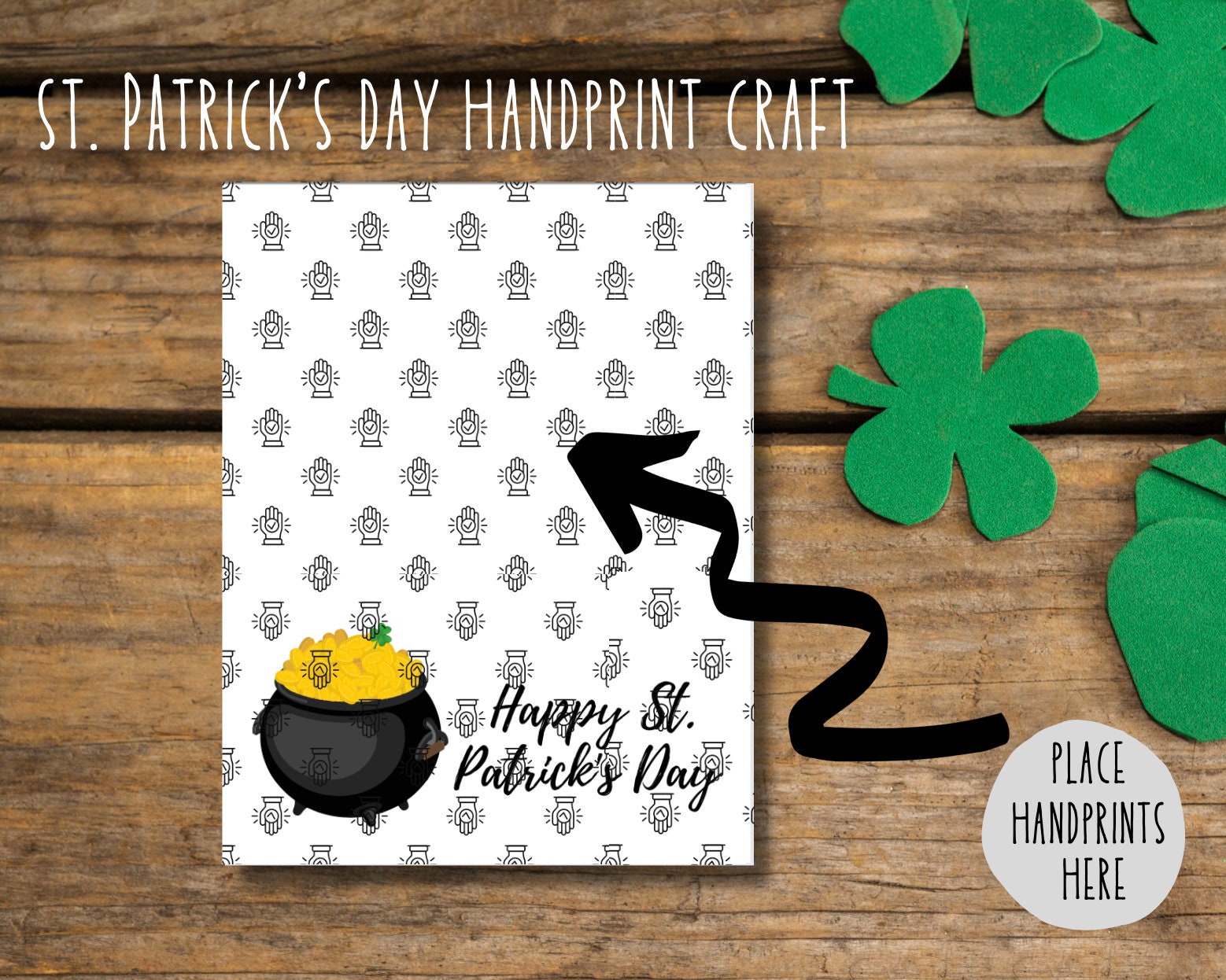 St. Patrick's Day Rainbow Handprint Craft, Rainbow Handprint Art ...
