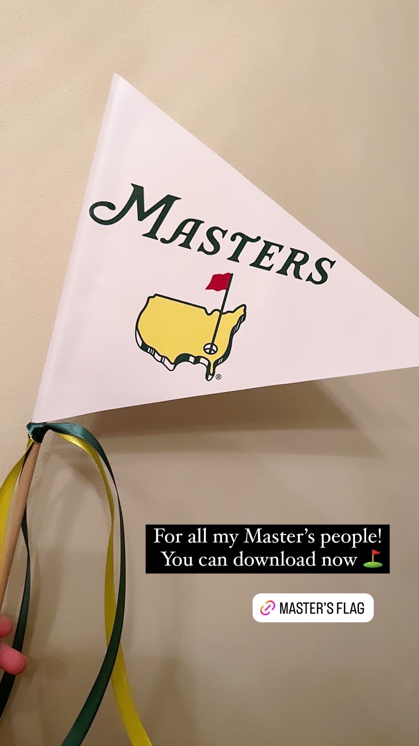 Masters Tournament Party Decor, Masters Pennant, Masters Printable Flag ...