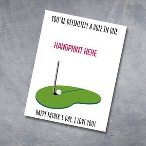 Father's Day Handprint Craft Golf Handprint Art Toddler Craft Handprint ...