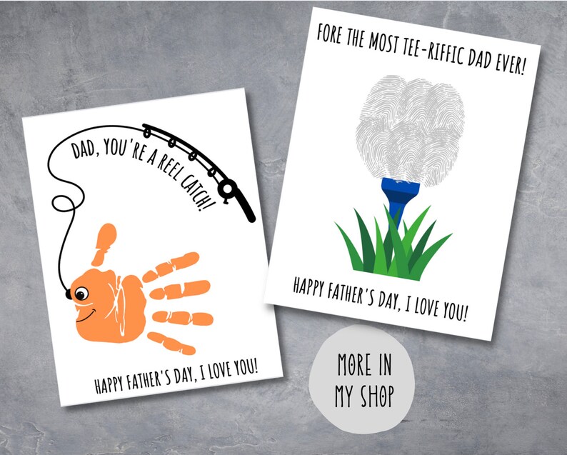 Father's Day Handprint Craft Golf Handprint Art Toddler Craft Handprint ...