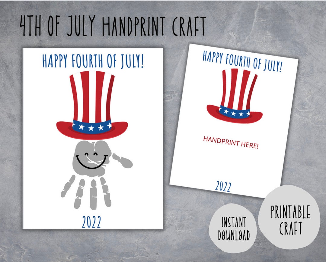 Fourth of July Handprint Craft 4th Hand Art Toddler Craft Handprint ...