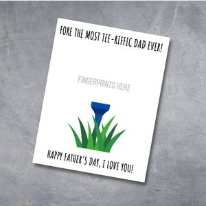 Father's Day Fingerprint Craft Golf Finger Art Toddler Craft Handprint ...