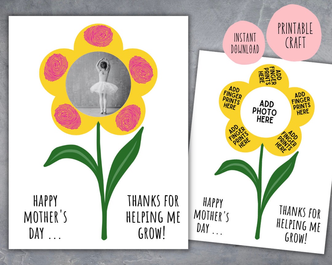 Mother's Day Handprint Craft Flower Hand Art Handprint Keepsake Mothers ...