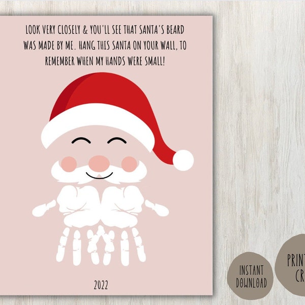 Santa Handprint - Etsy