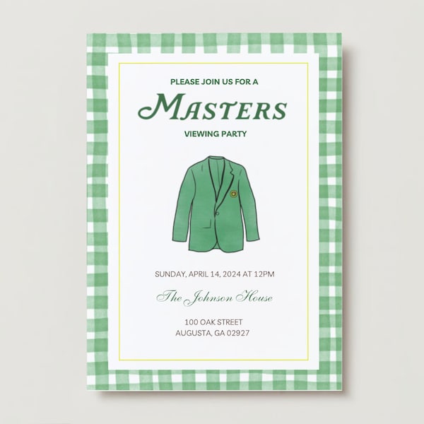 Masters Party Invitation - Etsy