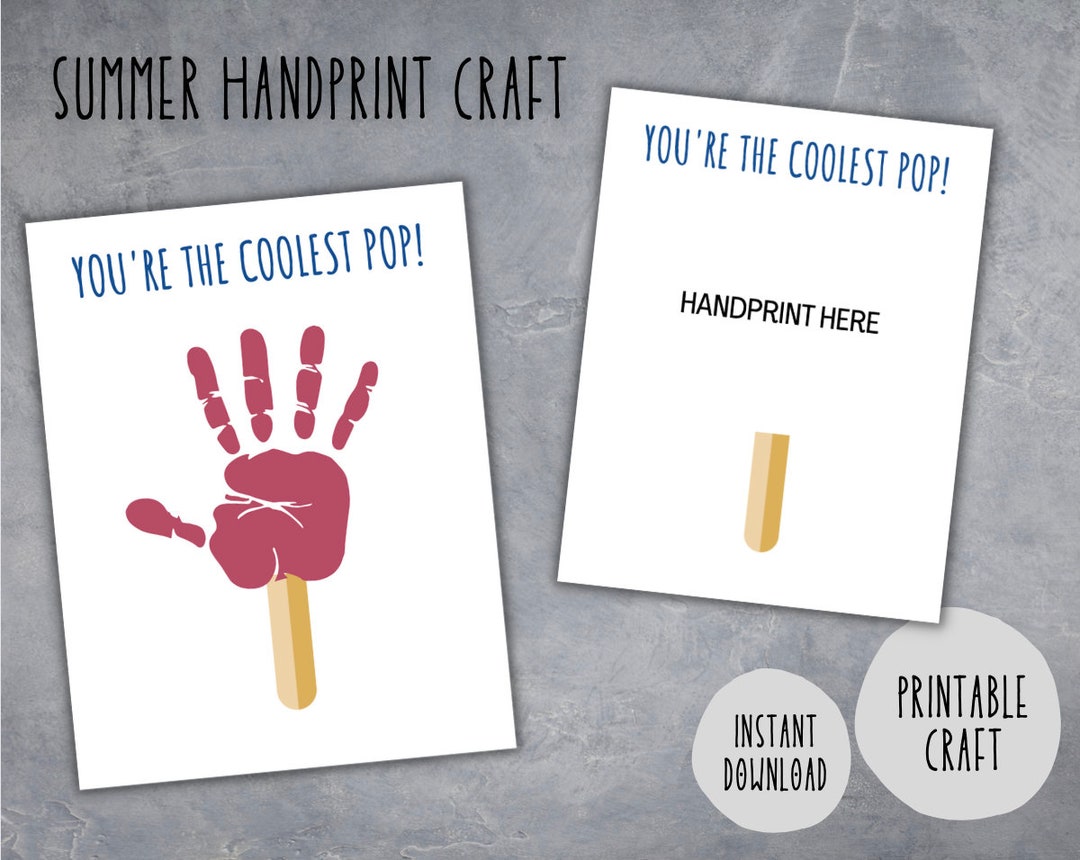 Summer Handprint Craft Ice Pop Hand Art Toddler Craft Handprint ...