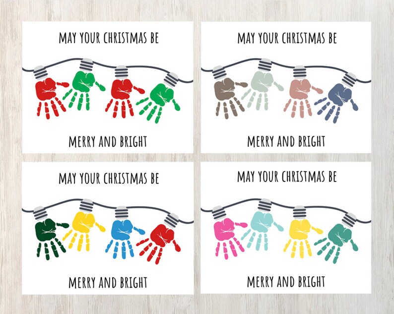 Christmas Lights Handprint Craft Holiday Craft Kids Holiday Art ...