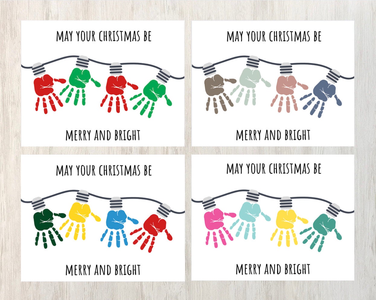 Christmas Lights Handprint Craft Holiday Craft Kids Holiday Art ...