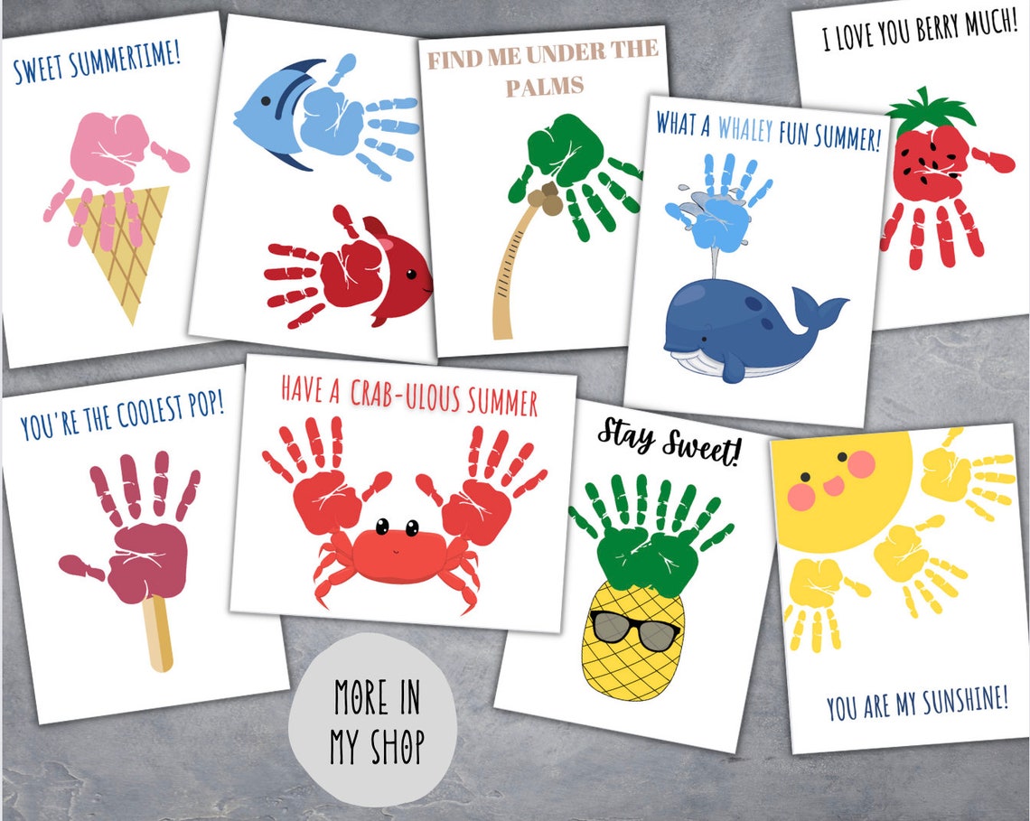 Summer Handprint Craft Palm Tree Hand Art Toddler Craft Handprint ...