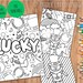 Printable St. Patrick's Day Coloring Page Bundle, Lucky Coloring Page ...