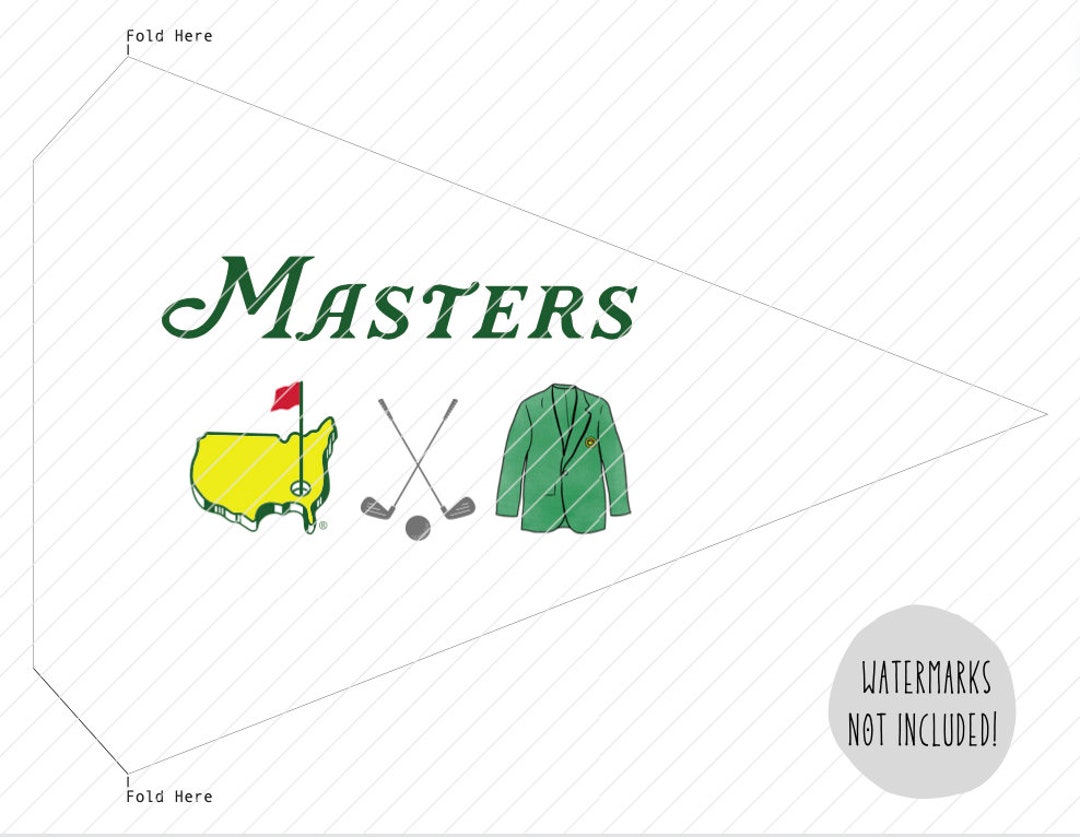 Masters Tournament Party Decor, Masters Pennant, Masters Printable Flag ...