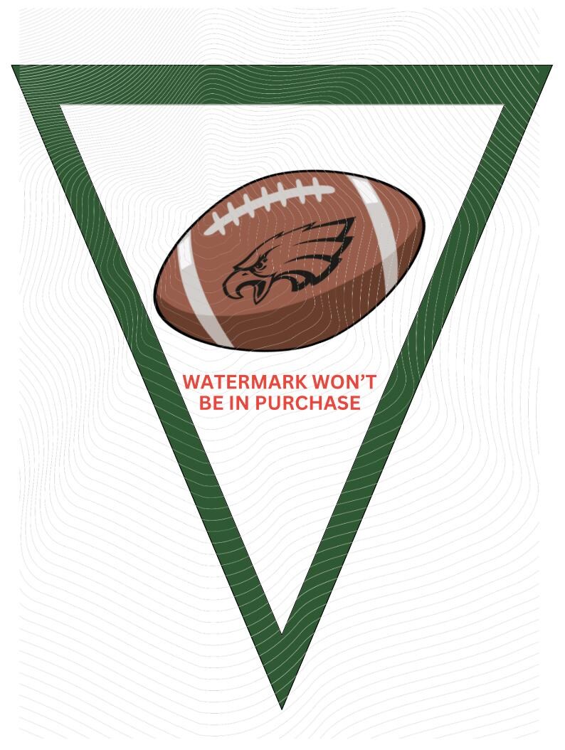 Go Birds Football Banner, Eagles Banner, Fly Eagles Fly Printable Flag ...
