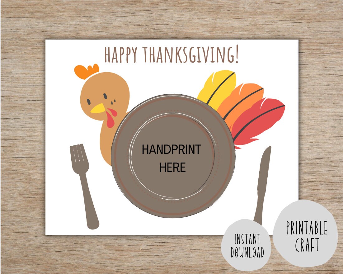 Thanksgiving Handprint Craft, Thankful Craft, Kids Turkey Art ...