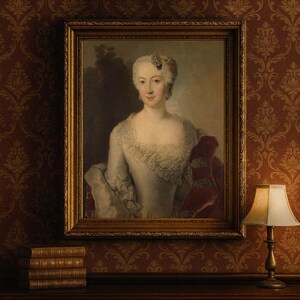Rococo Woman Portrait: 18th Century Aristocratic Wall Art (digital ...