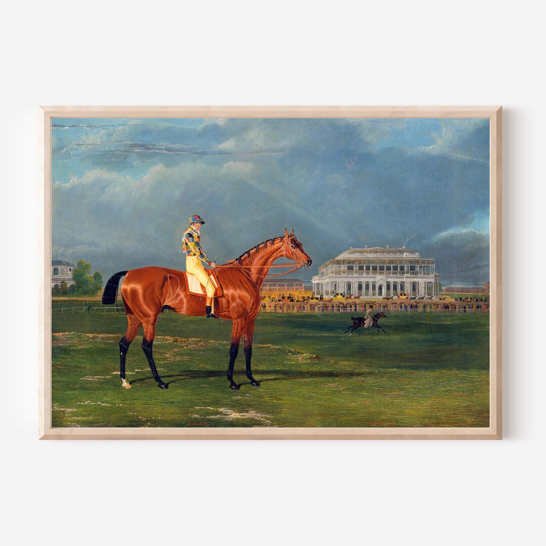 Memnon Racehorse Equestrian Art Print: 1825 Vintage Painting - Etsy