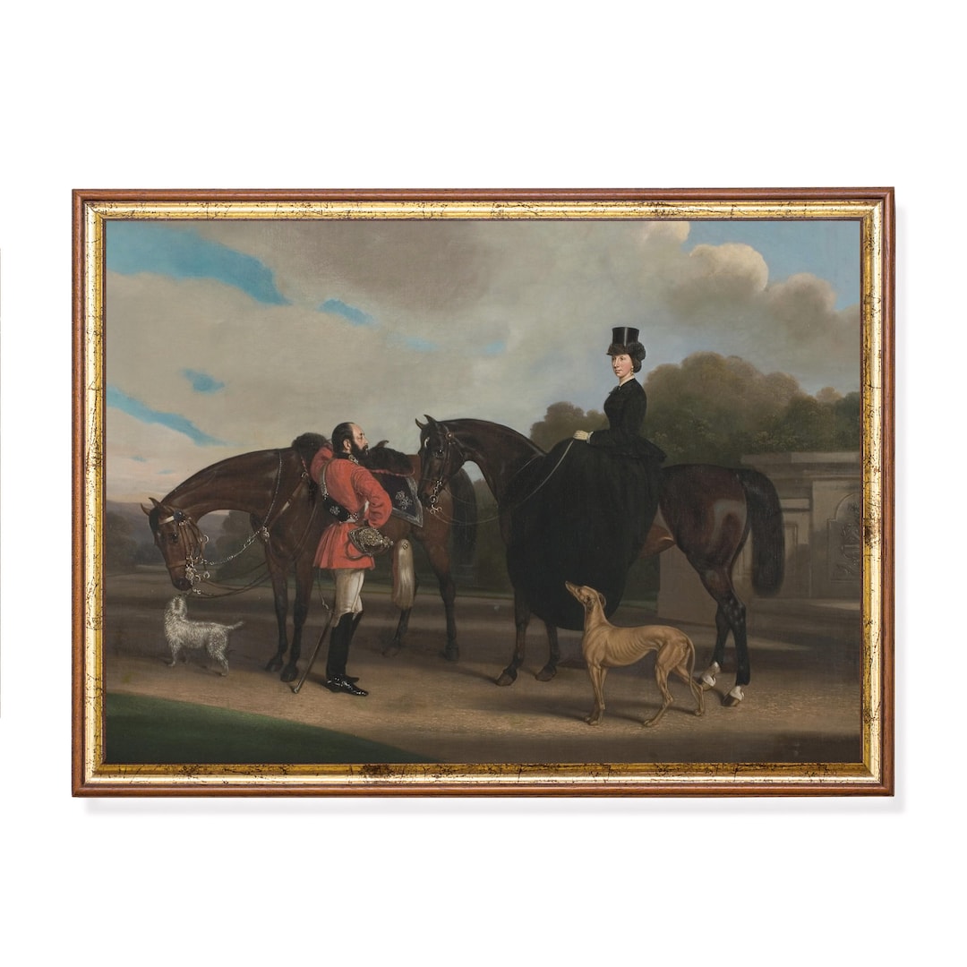 Vintage Horse & Hound Print: Antique Equestrian Art, Farmhouse Decor - Etsy