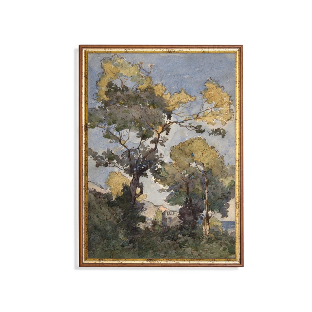 Print and Ship | Vintage Landscape Painting | Antique Forest Print ...