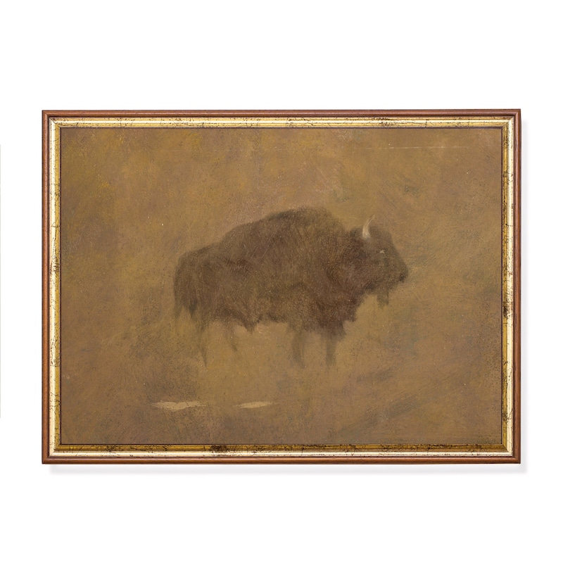 Rustic Buffalo Art - Etsy