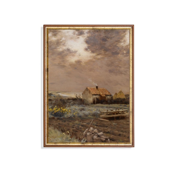 Victorian Vintage Landscape Painting Digital Printable - Etsy